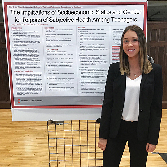 Holly Heffer awarded 2nd place at 2019 Denman Undergraduate Research ...
